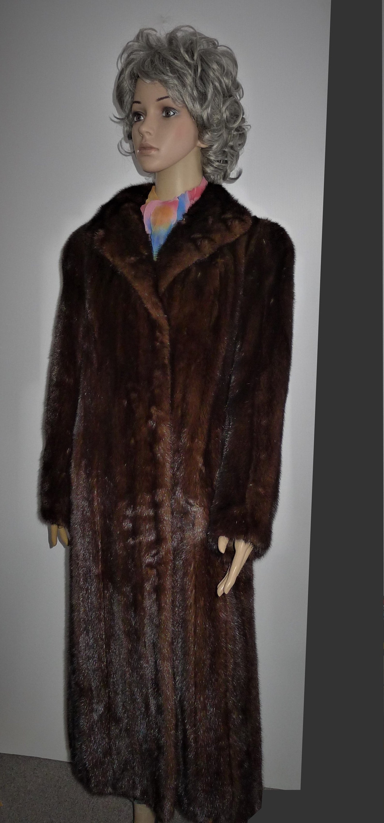 Chic Vintage Dark Brown Tall EMBA Mink Fur Coat Sz M/L - Etsy