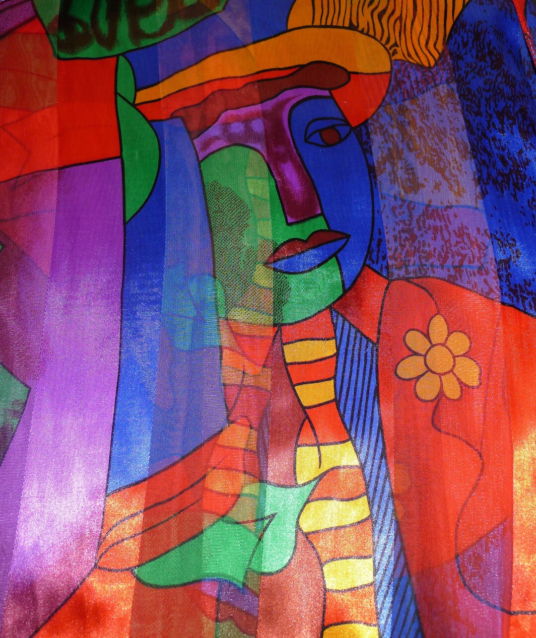 Flamboyant foulard oblong,design italien en polyester 58" x26" - Etsy ...