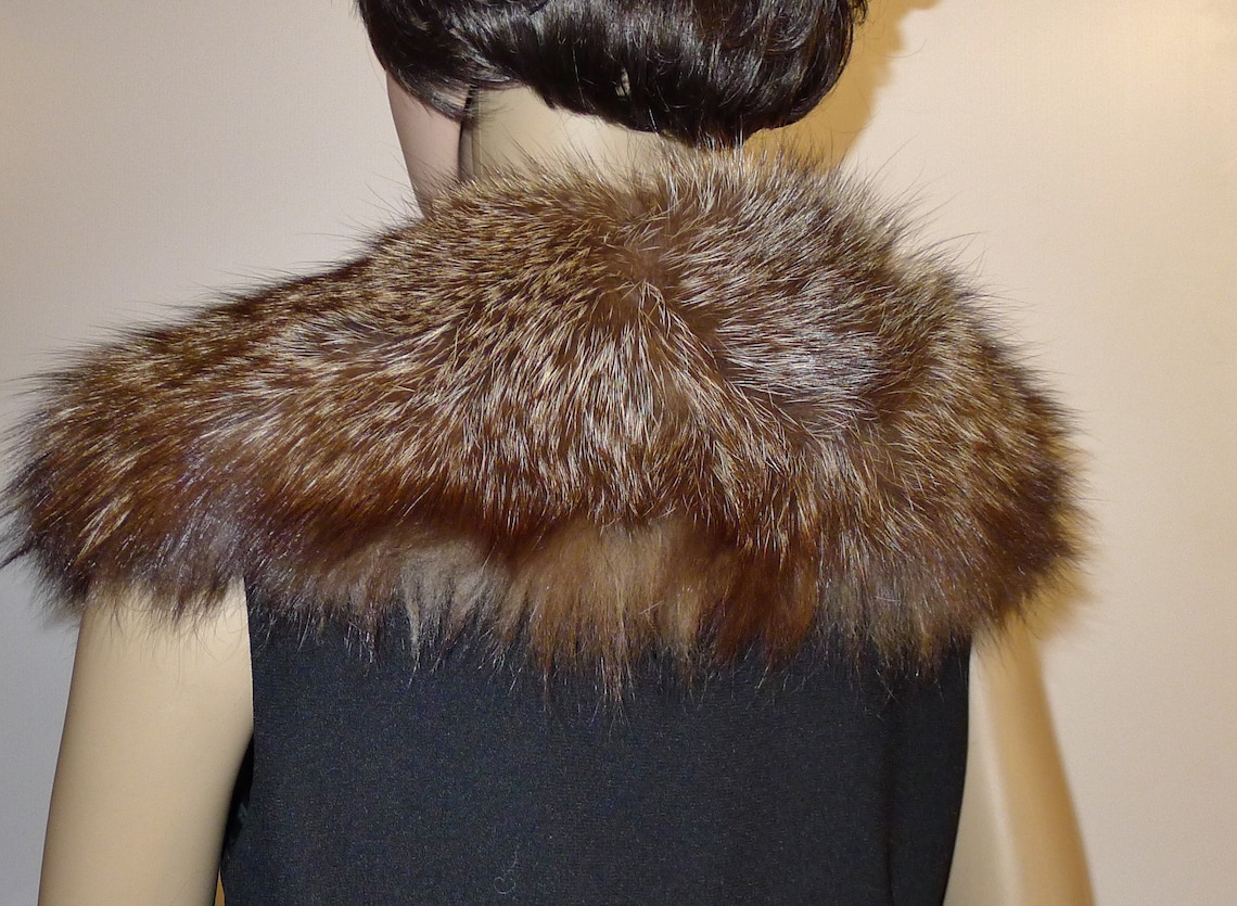 Beautiful Vintage Silver Fox Fur Collar in Excellent Condition 36 ...