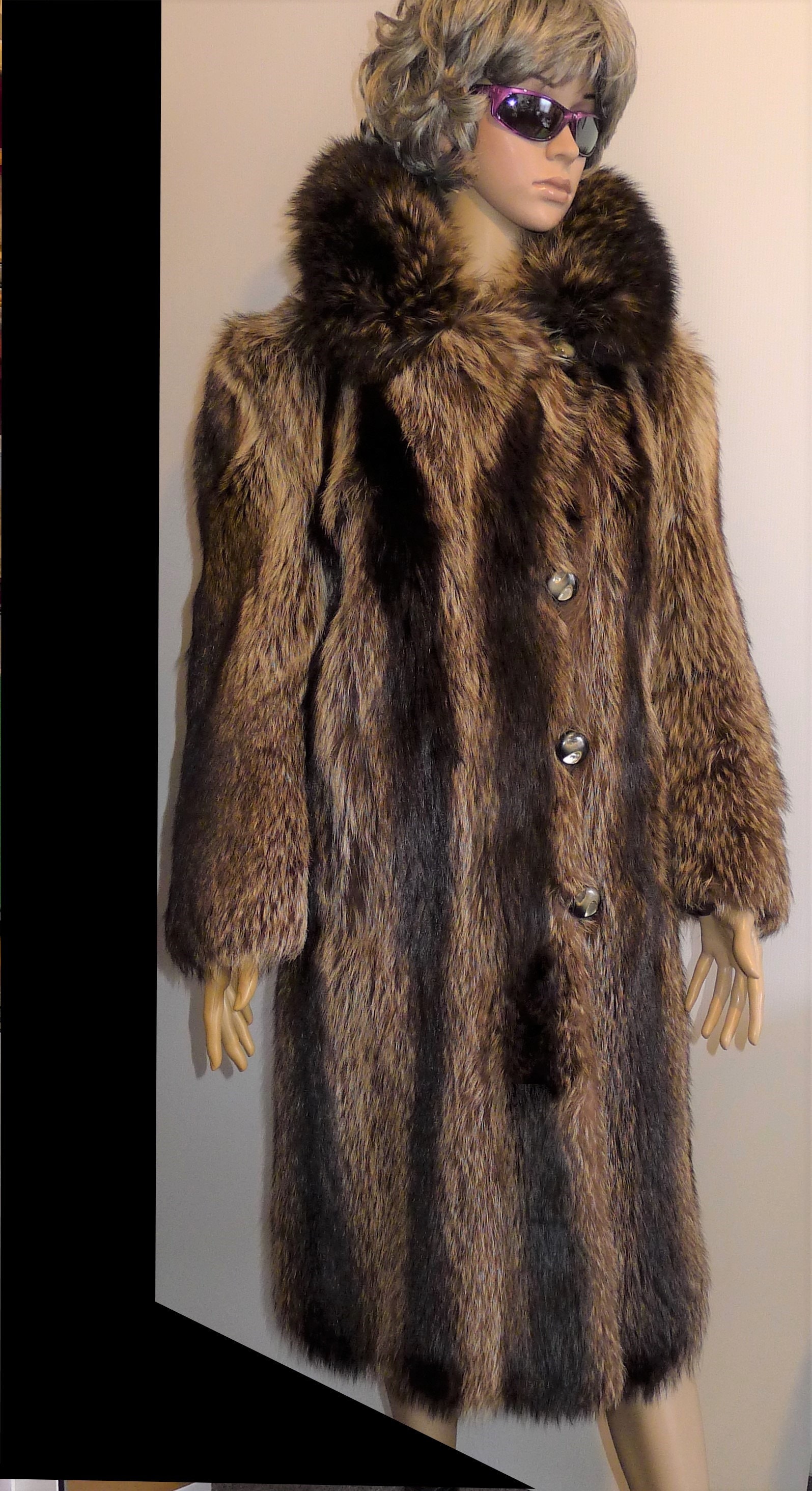 Warm Vintage Raccoon Fur Coat in Very Good Condition. Size 12-14 - Etsy
