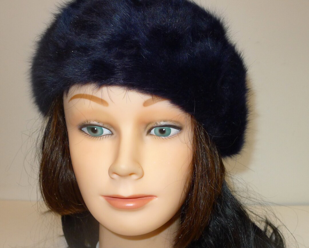 Pretty Navy Blue KANGOL Beret in Angora/wool S and M - Etsy