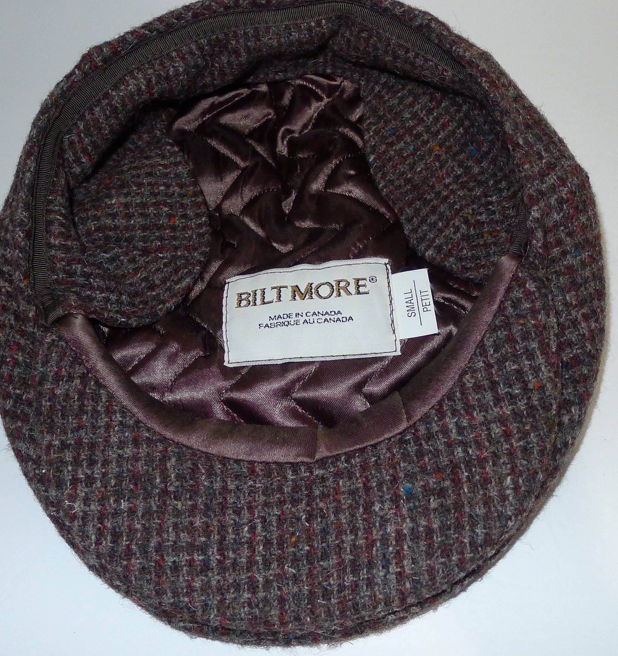 BILTMORE Brown Tweed Woolen Mens Vintage Flat Cap Hat S | Etsy UK