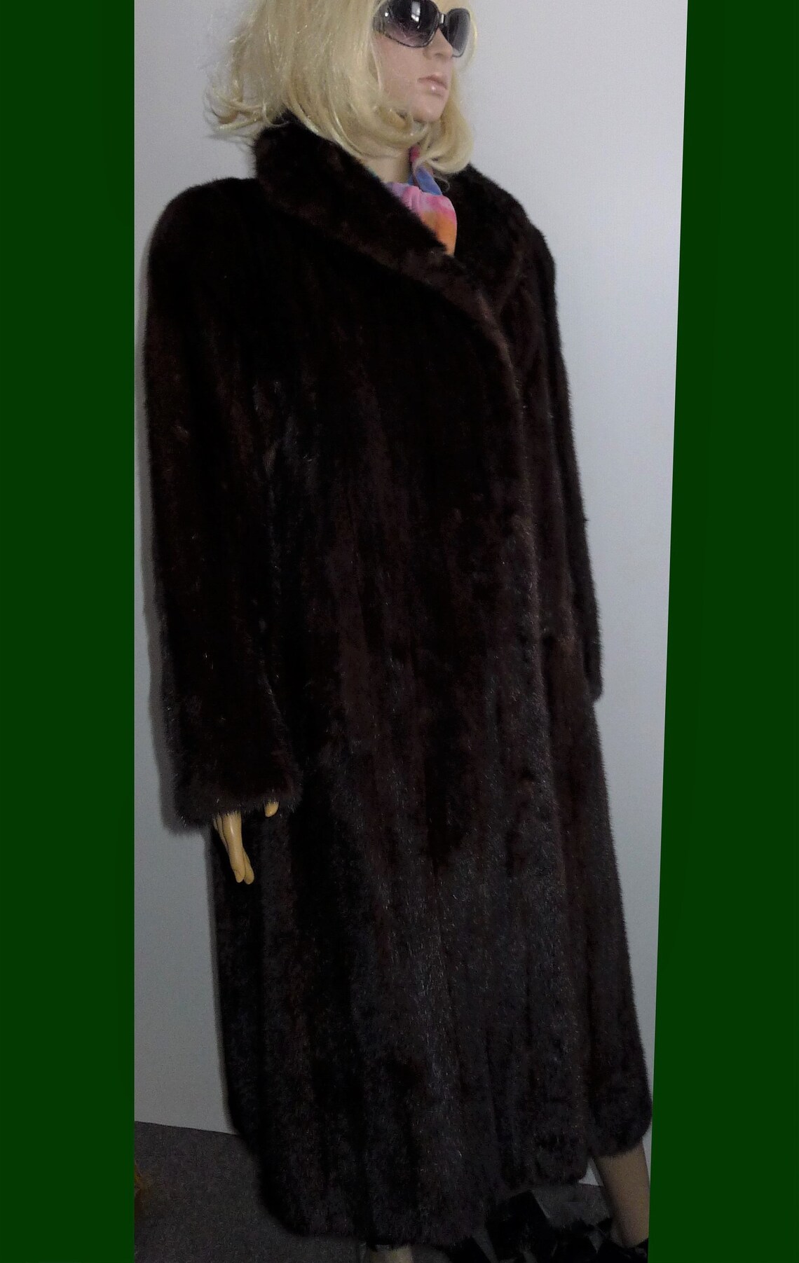 Chic Vintage Dark Brown Tall EMBA Mink Fur Coat Sz M/L - Etsy