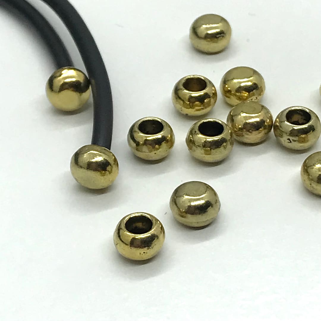 20 X 5mm Gold Plated End Caps - Gold Cord Ends - End Caps - Gold ...