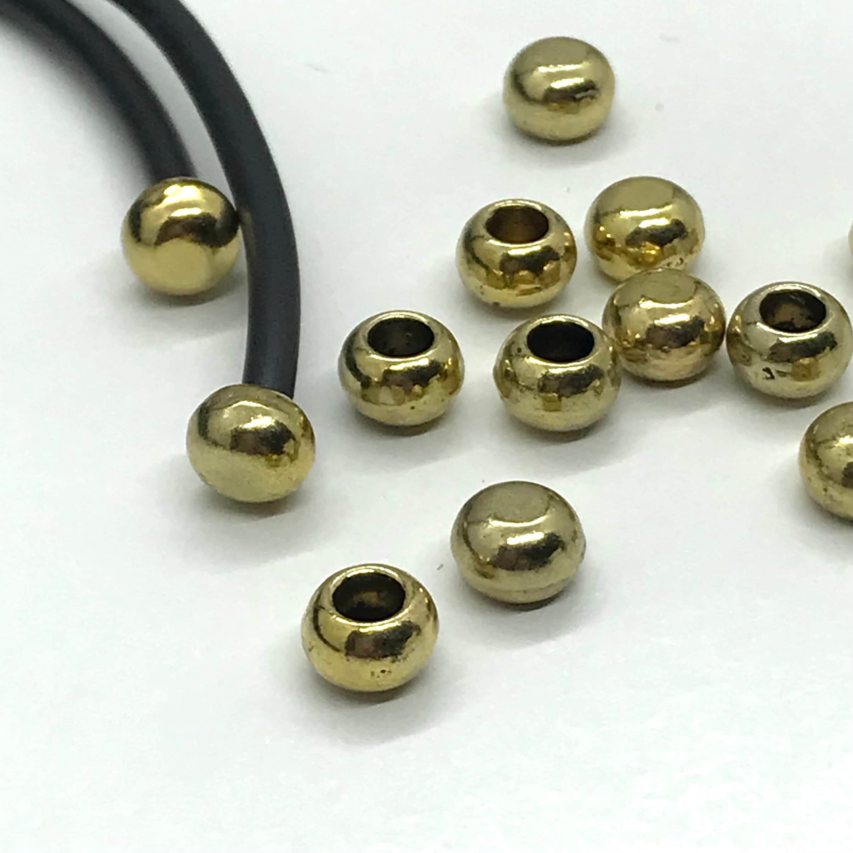 20 X 5mm Gold Plated End Caps - Gold Cord Ends - End Caps - Gold ...