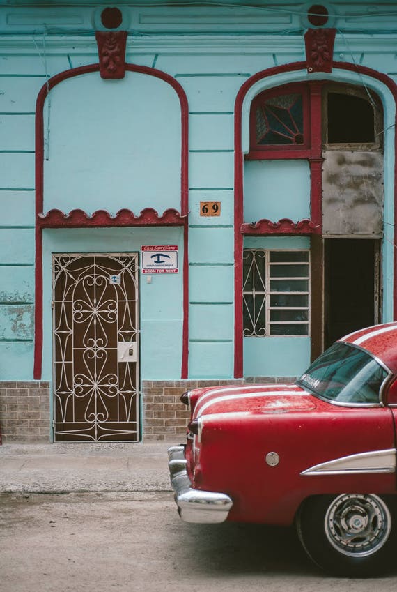 Cuba Car Print | Etsy