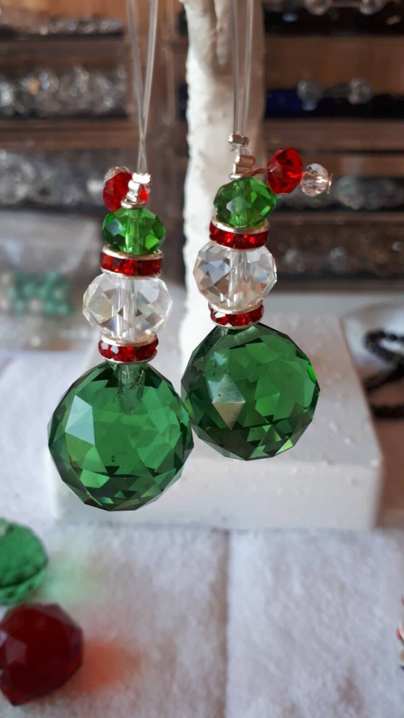 Glass Crystal Elf Christmas Tree Decoration or All Year Round Ornament ...