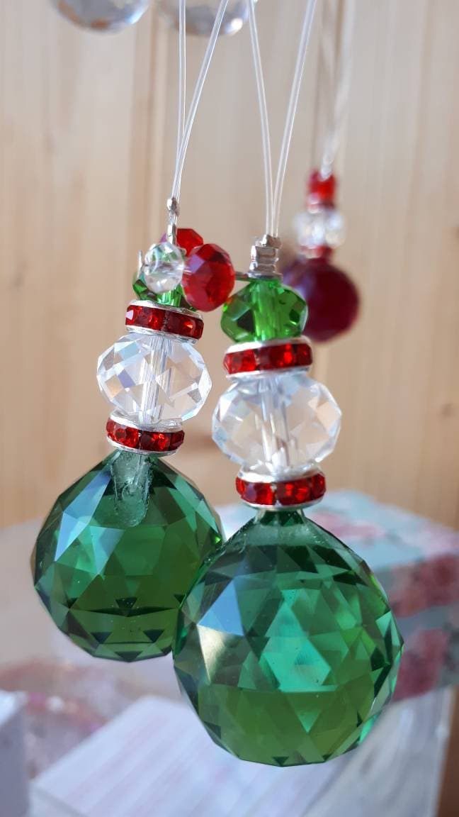 Glass Crystal Elf Christmas Tree Decoration or All Year Round Ornament ...
