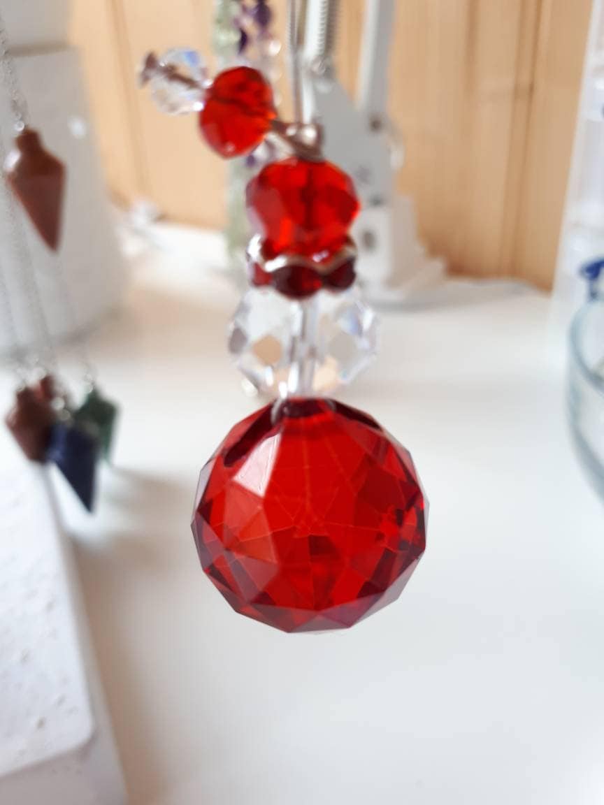 Glass Crystal Santa /father Christmas. Tree Decoration /suncatcher ...