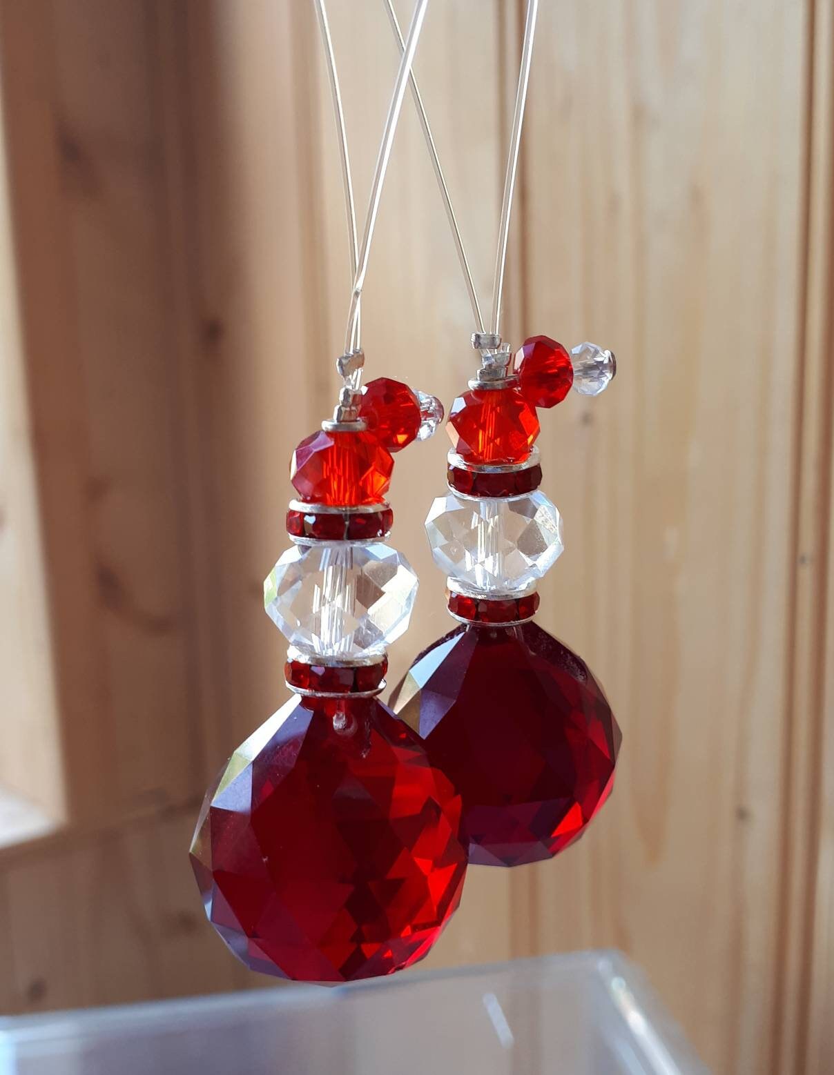 Glass Crystal Santa /father Christmas. Tree Decoration /suncatcher ...