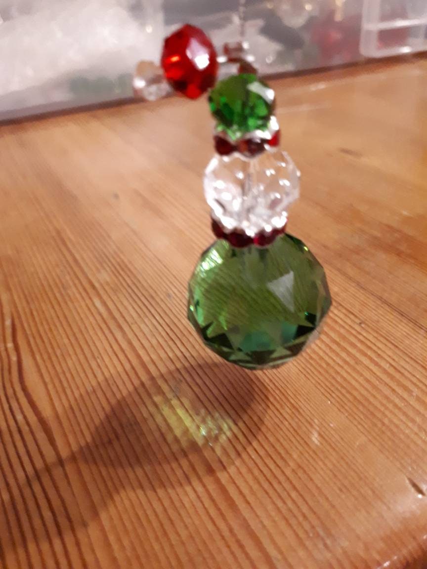 Glass Crystal Elf Christmas Tree Decoration or All Year Round - Etsy