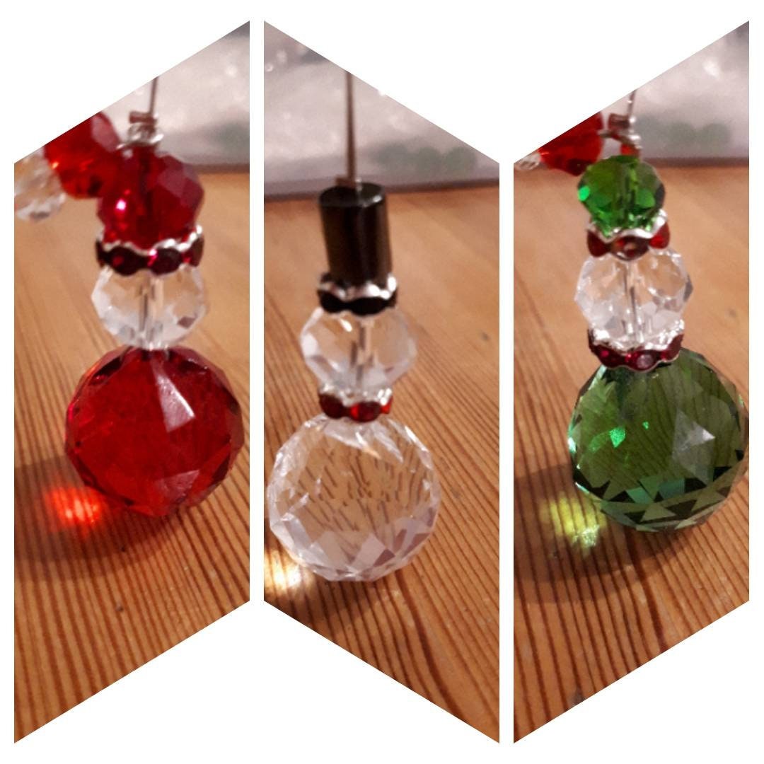 Glass Crystal Santa /father Christmas. Tree Decoration /suncatcher ...