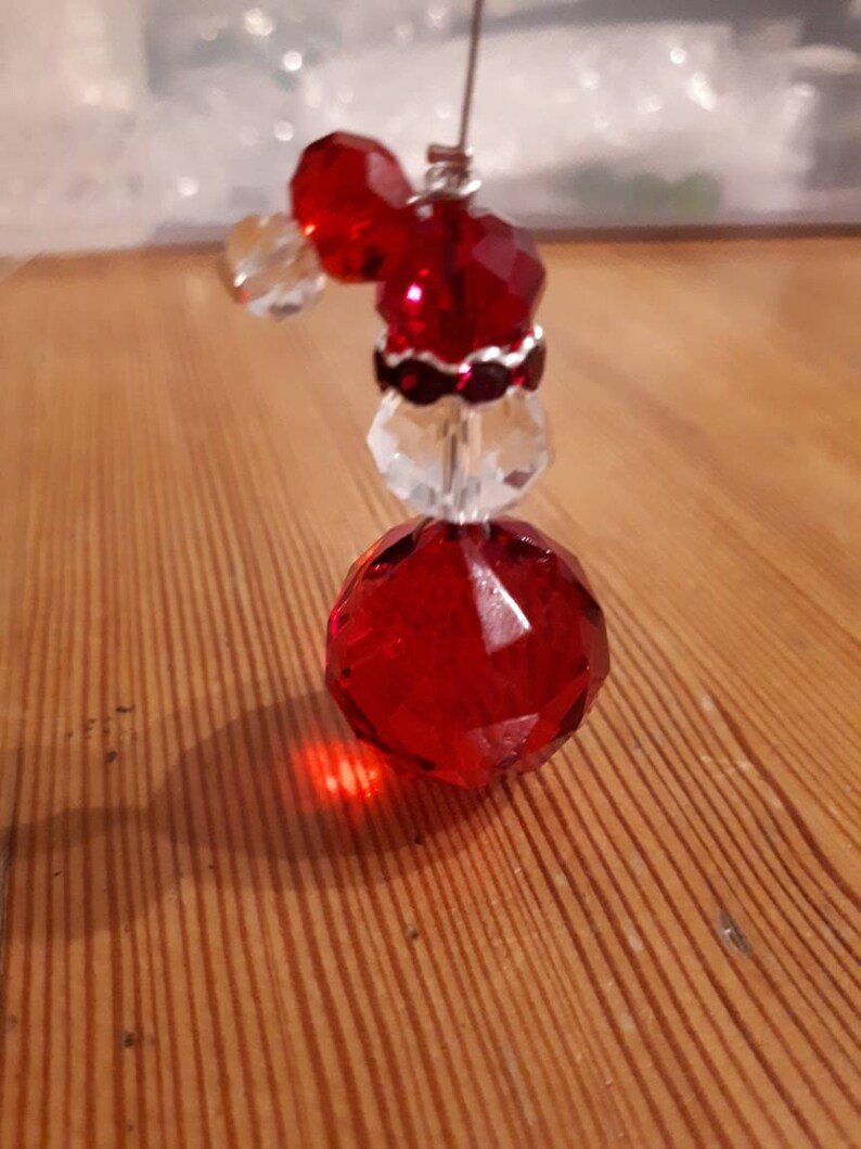 Glass crystal santa /father Christmas. Tree decoration | Etsy