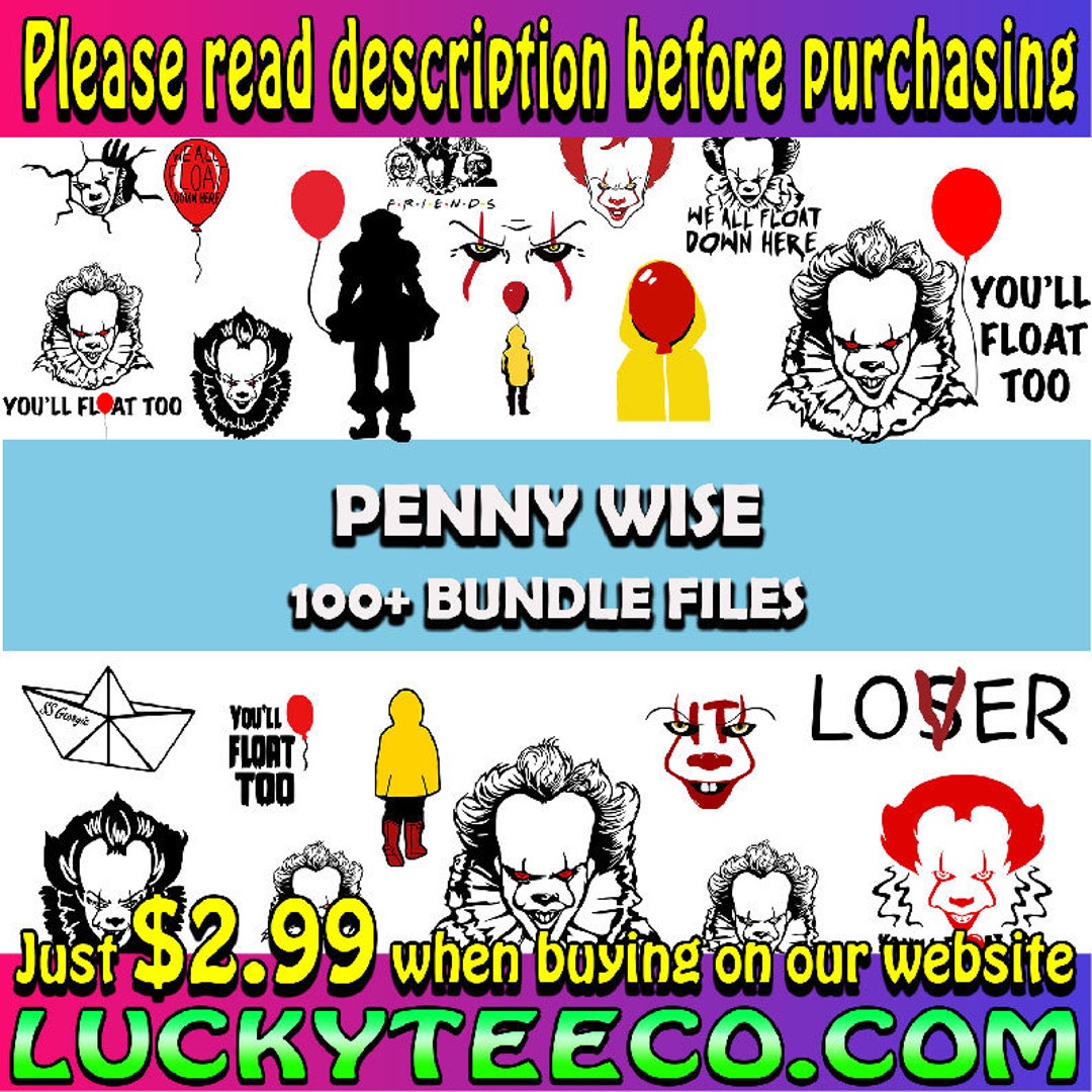 100 Pennywise Svg Bundle, Halloween Svg, Horror Movies Svg, Pennywise Svg, Pennywise Vector ...
