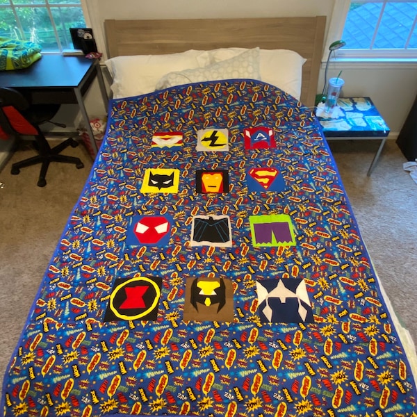 Superhero Quilt - Etsy