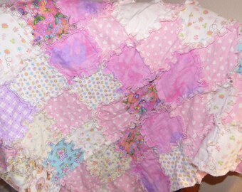 Pink Rag Quilt | Etsy