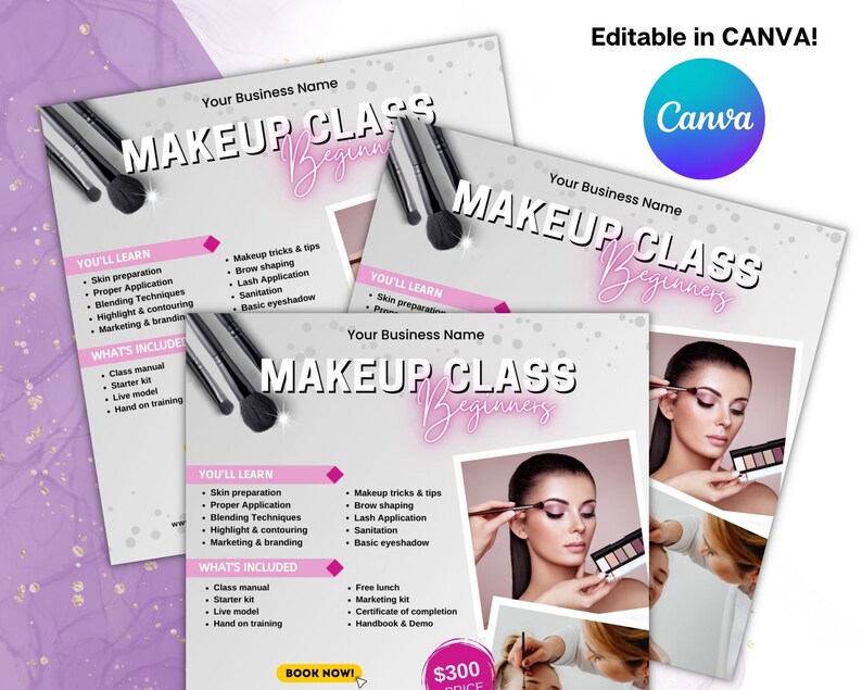 DIY Makeup Class Flyer | Printable Beauty Class Promotion | Social ...
