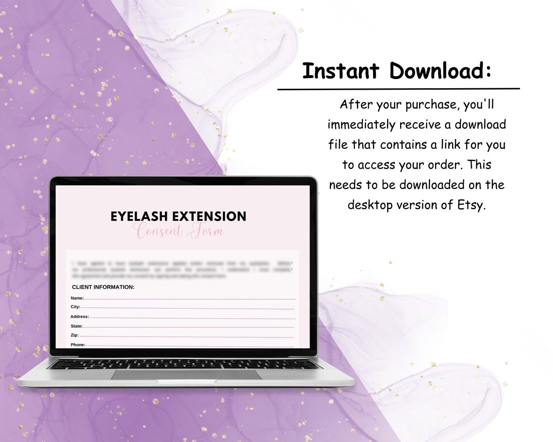 Eyelash Extension Consent Form, Client Intake (digital Download) - Etsy