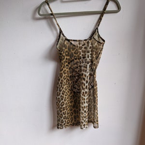 Leopard Mesh Spider Web Cut Out Body-con Dress - Etsy