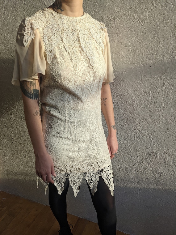 Vintage White Lace Dress - Gem