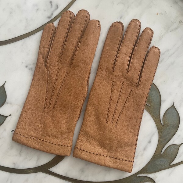 Vintage Leather Gloves - Etsy