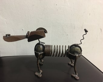 Metal Dog Statue | Etsy