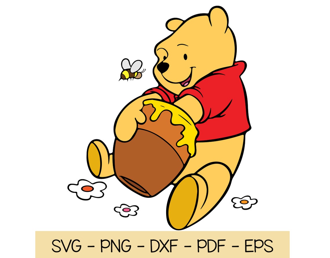 Winnie the Pooh SVG Png Eps Cutting Files Cricut Silhouette - Etsy UK