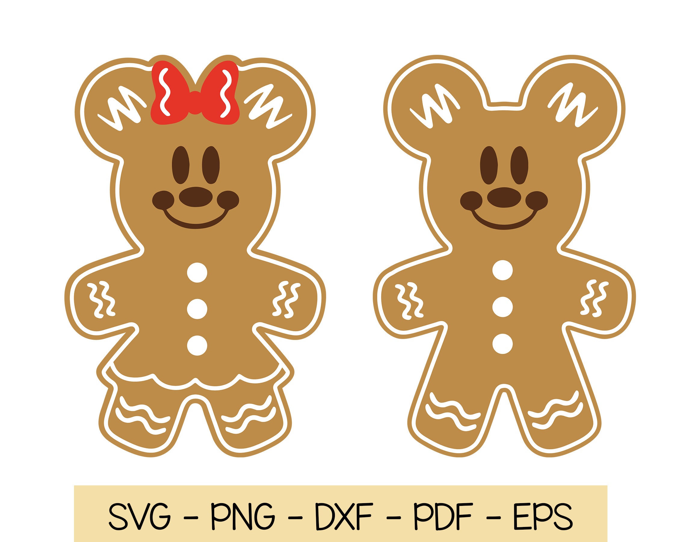 Disney christmas svg Mickey gingerbread svg Mickey mouse | Etsy