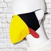 Chicken Beak Face Mask - Black Yellow Red - Etsy