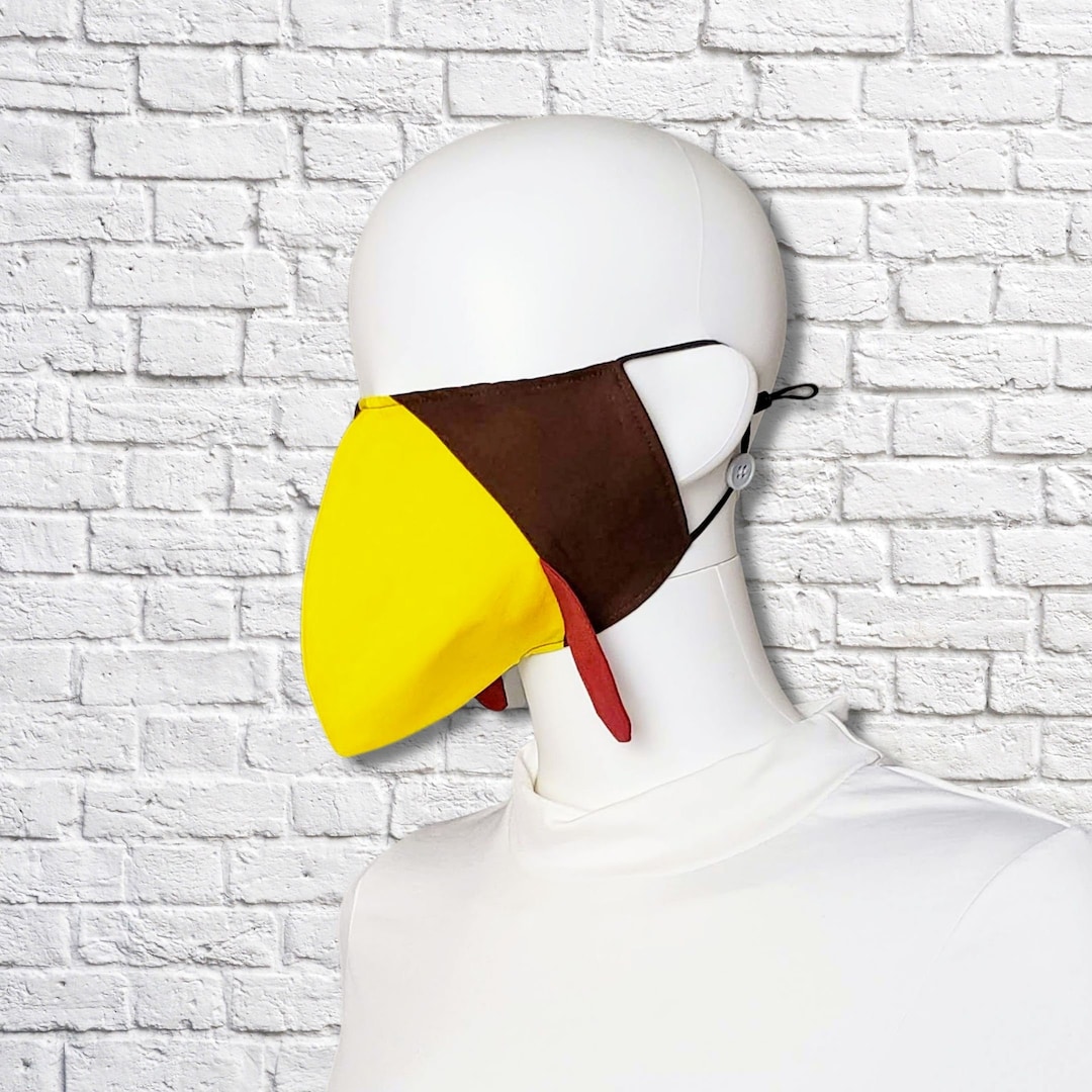 Chicken Beak Face Mask - Brown Yellow Red - Etsy