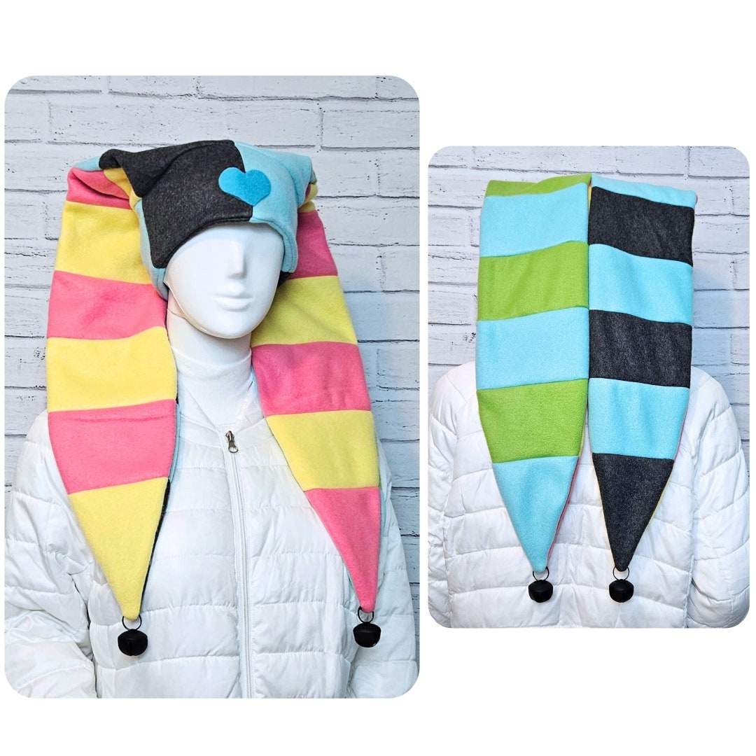 Fizzarolli Hat - Teal Green Pink Yellow - Cosplay - Jester Hat - Etsy