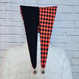 Jester Harlequin Hat (cotton) - Black Red Orange Harlequin - Etsy