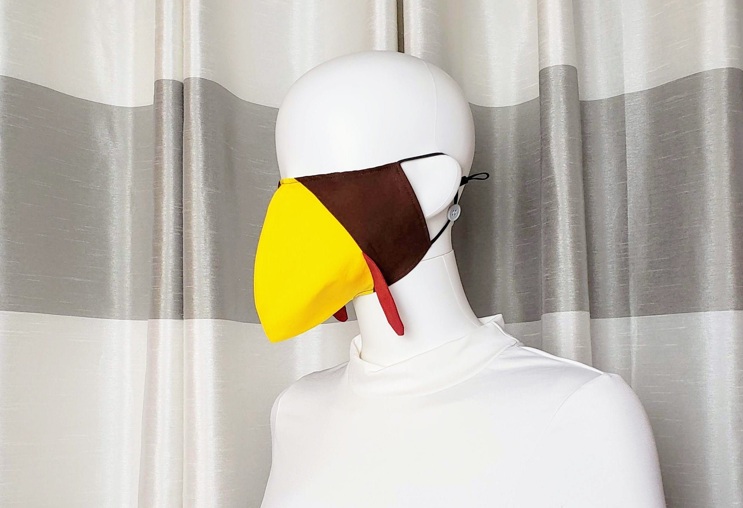 Chicken Beak Face Mask Brown Yellow Red Etsy Chicken Beak Face Mask Brown Yellow Red Etsy