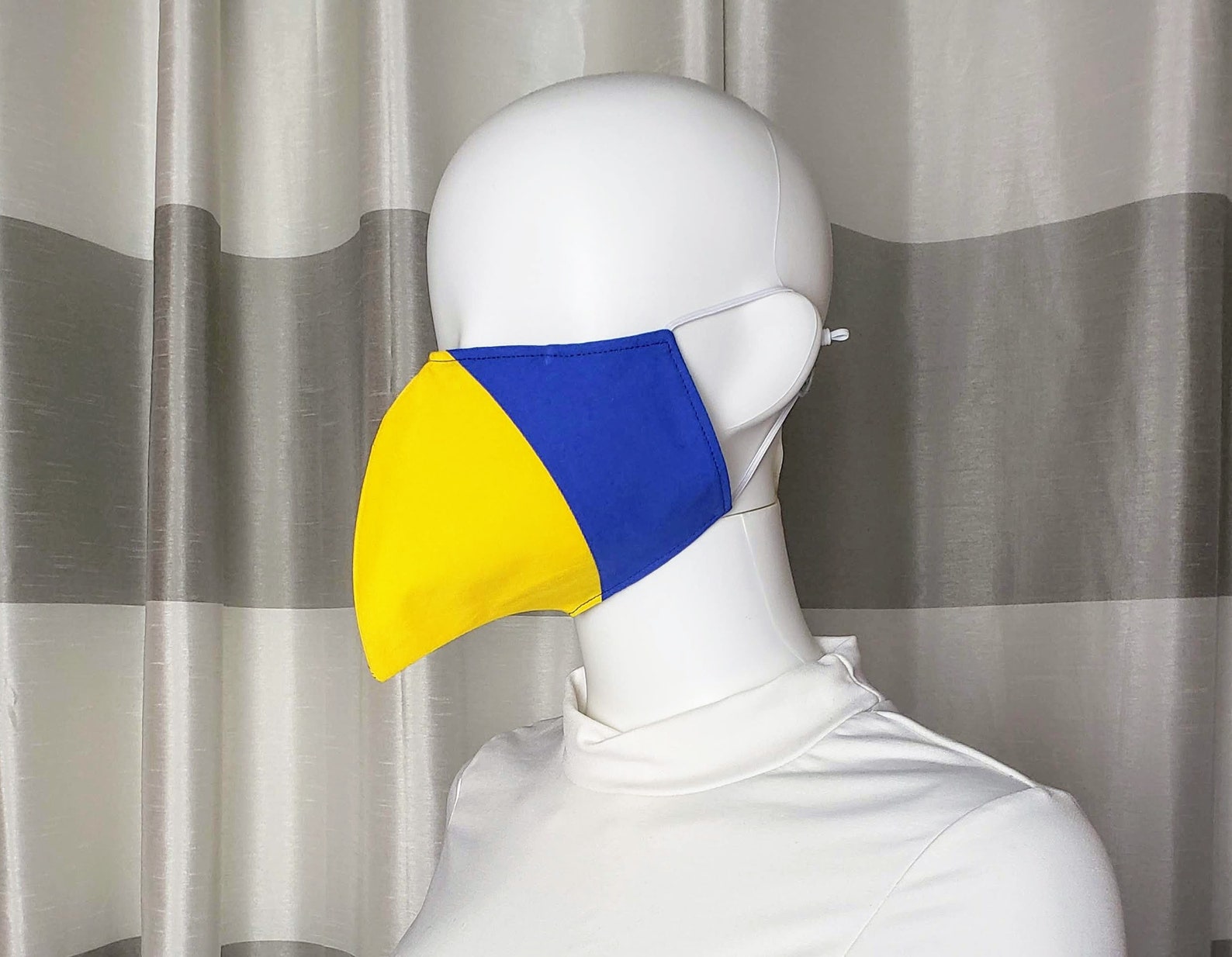 Parrot Beak Face Mask Blue Yellow | Etsy