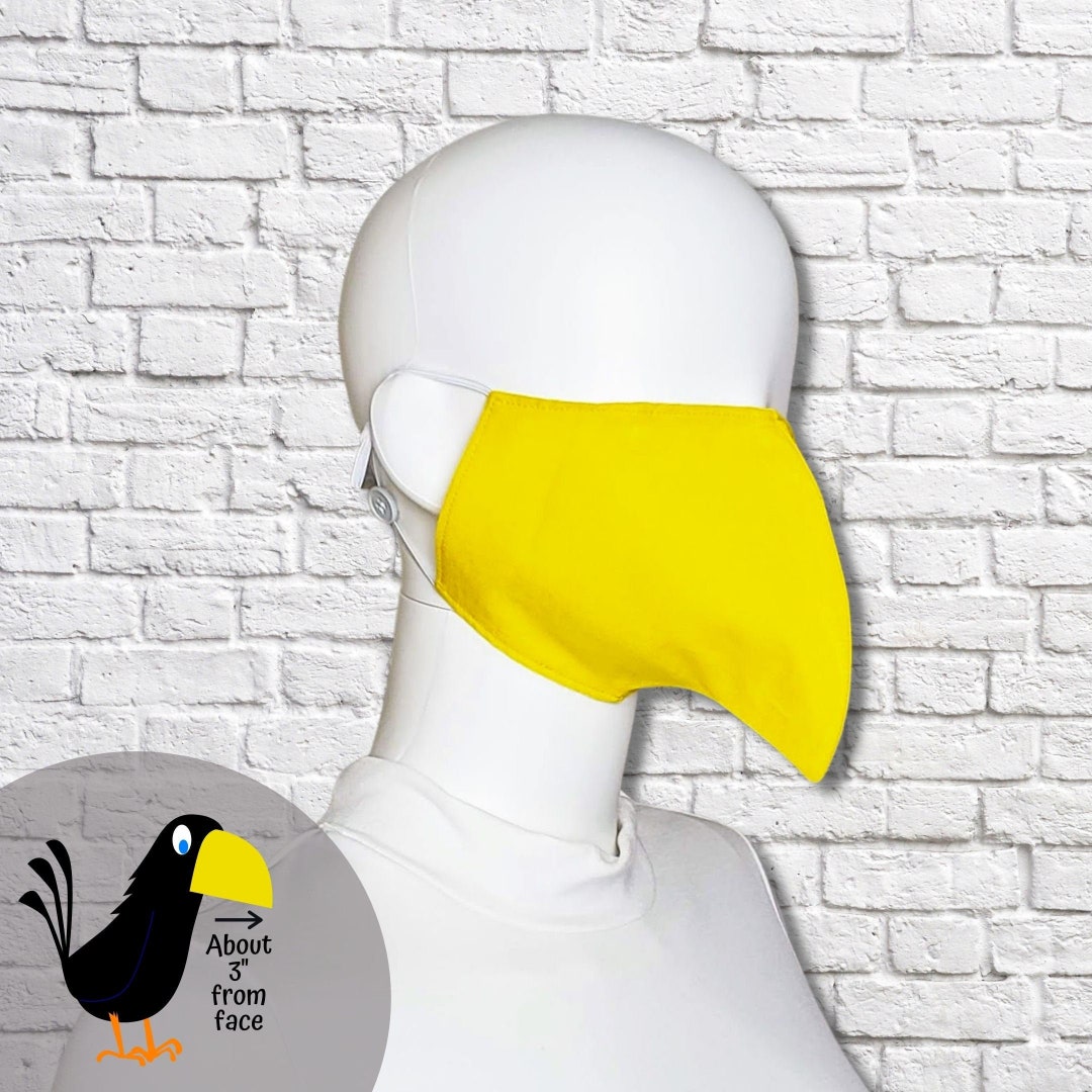 Bird Beak Face Mask - Yellow - Etsy