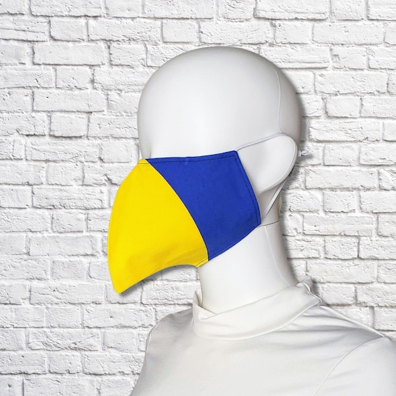 Parrot Beak Face Mask Blue Yellow - Etsy