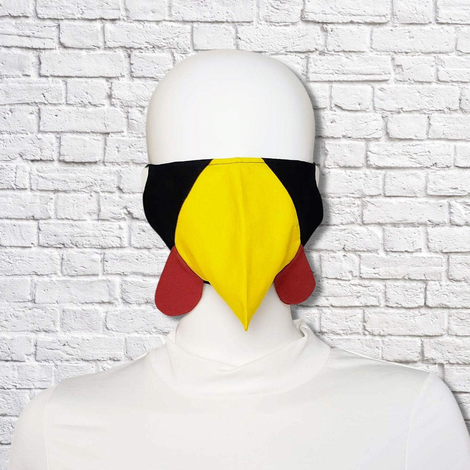 chicken-beak-face-mask-black-yellow-red-etsy