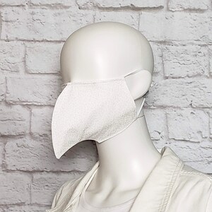 Bird Beak Face Mask - White Scroll - Etsy