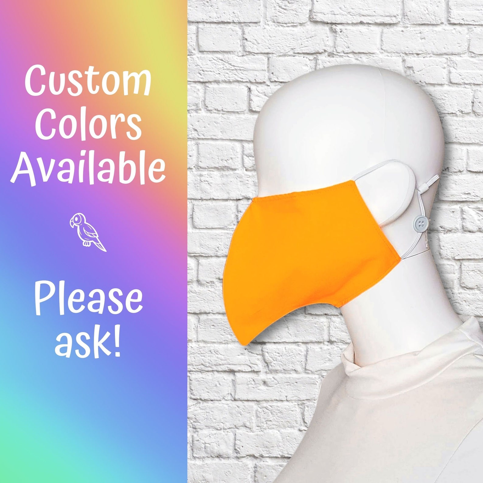 Bird Beak Face Mask Black | Etsy