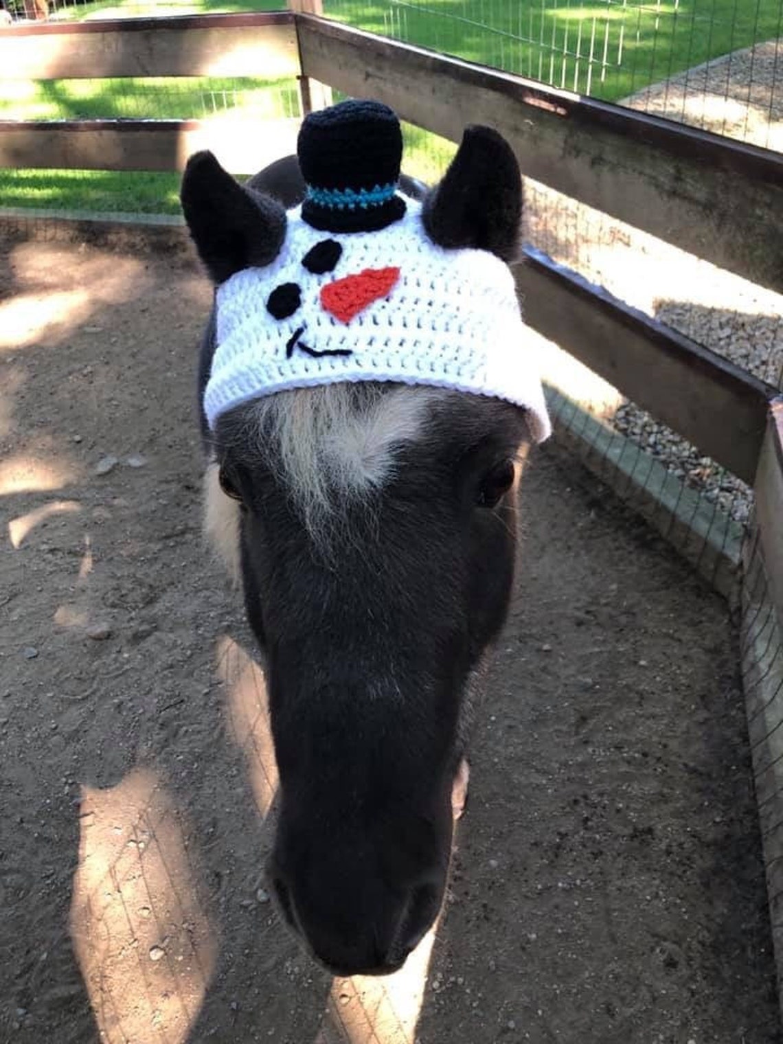 Horse Bonnet Horse Snowman Hat Horse Clothing Snowman | Etsy
