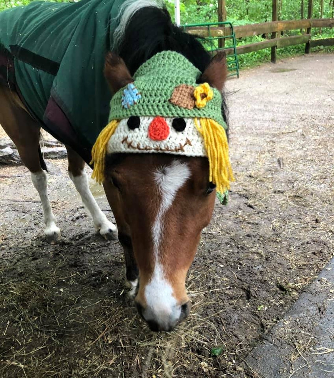 Horse Bonnet - Horse Scarecrow - Horse Hat - Horse Costume - Scarecrow ...