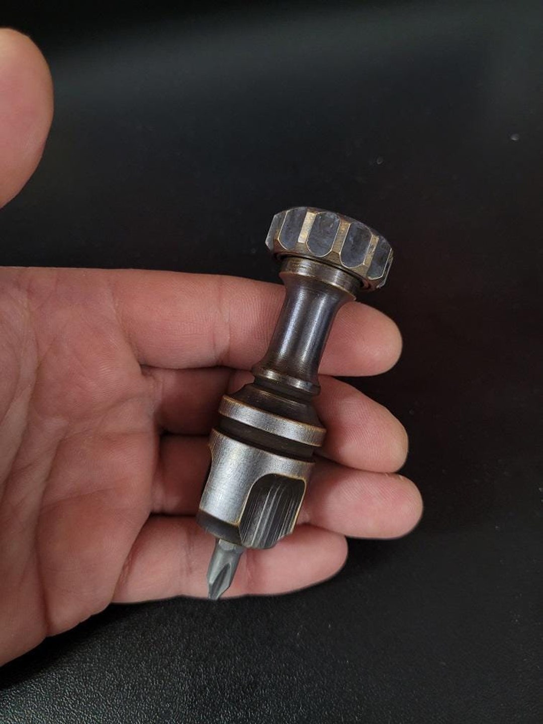Custom Mini EDC Brass 1/4 Bit Driver : M193 "gear" - Etsy