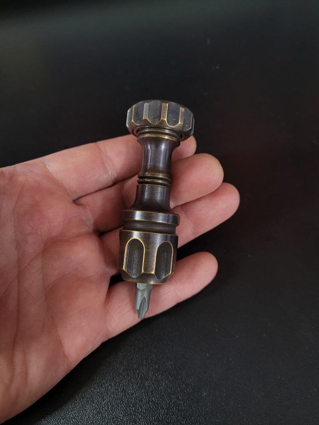 Custom Mini EDC Brass 1/4 Bit Driver : M166 "yin-yang" - Etsy