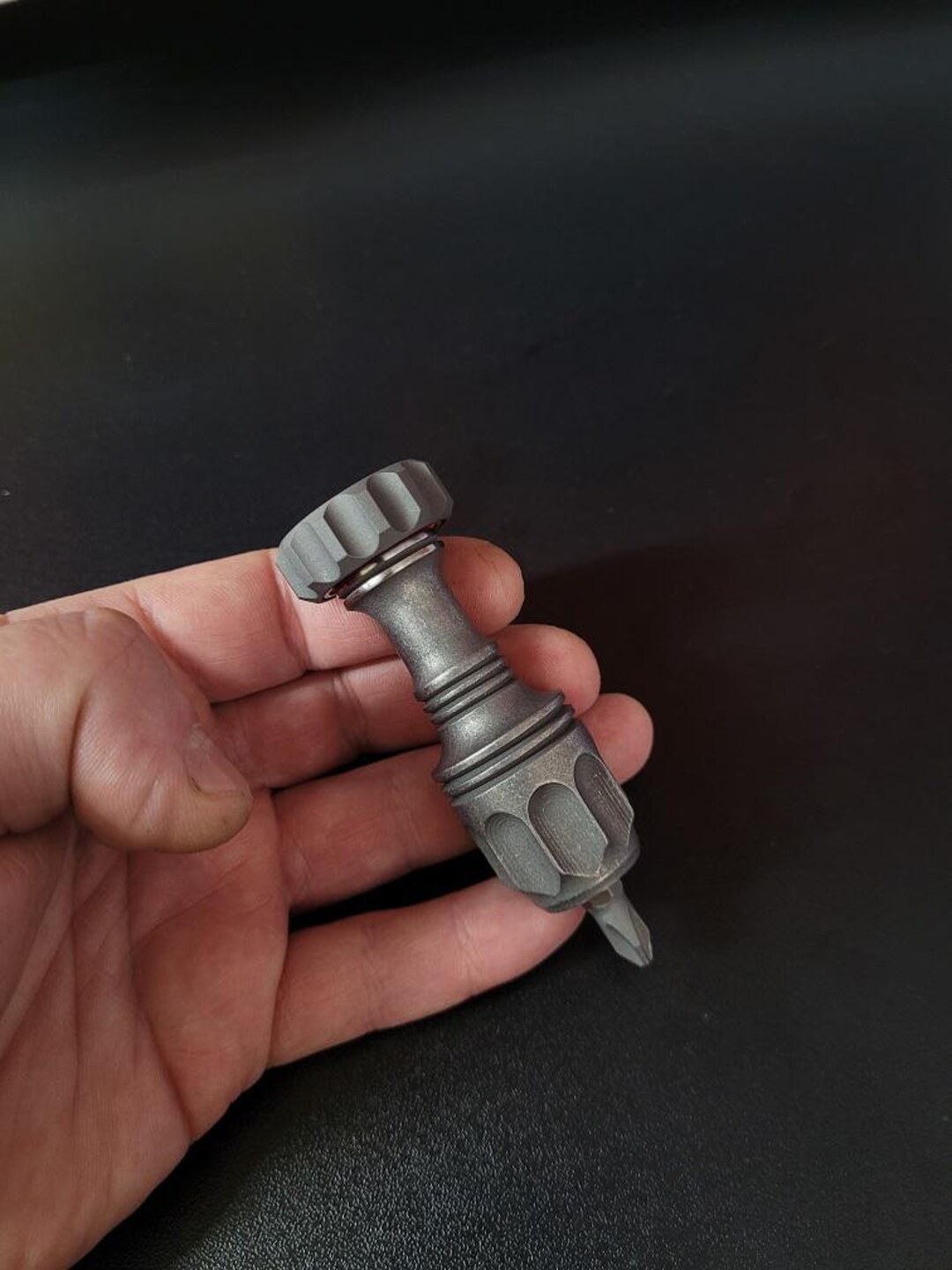 Custom Mini EDC Titanium 1/4 Bit Driver : M235 "skull & Wrenches" - Etsy