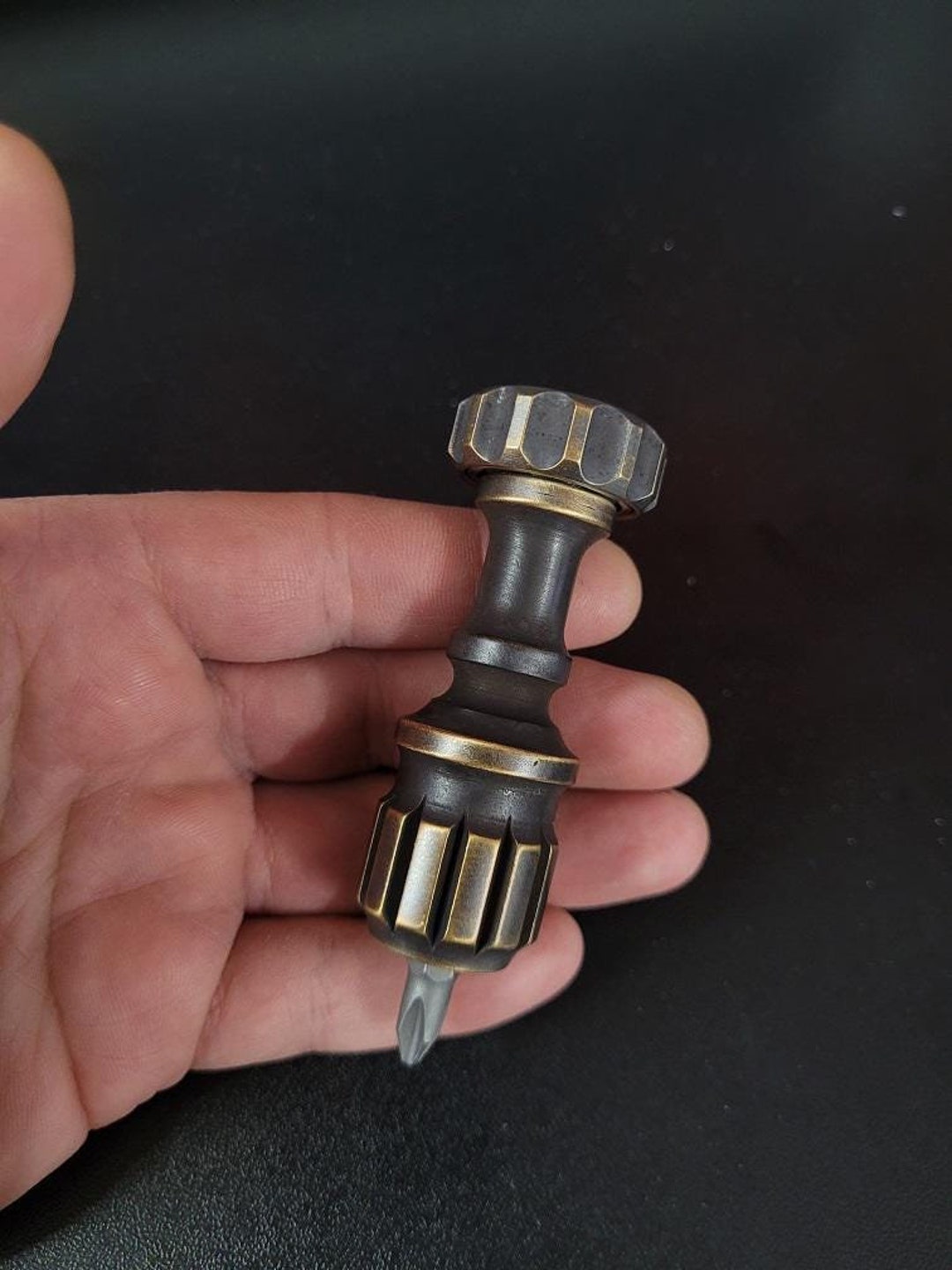 Custom Mini EDC Brass 1/4 Bit Driver : M195 "tribal" - Etsy