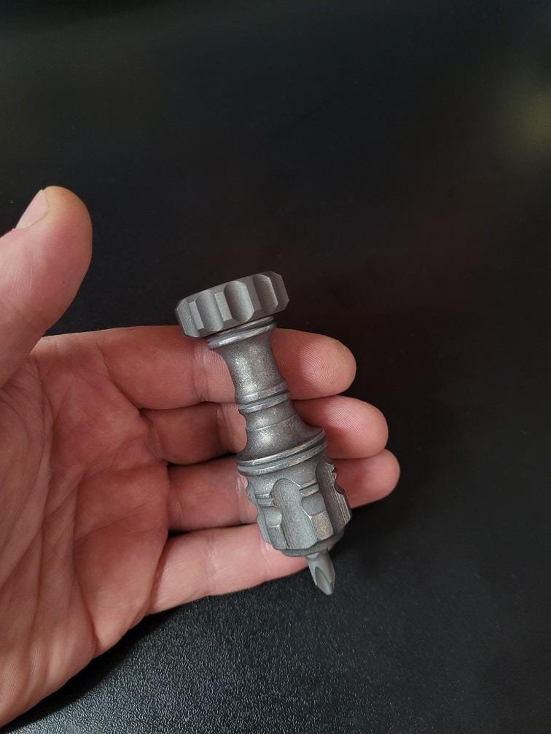 Custom Mini EDC Titanium 1/4 Bit Driver : M229 "skull & Wrenches" - Etsy