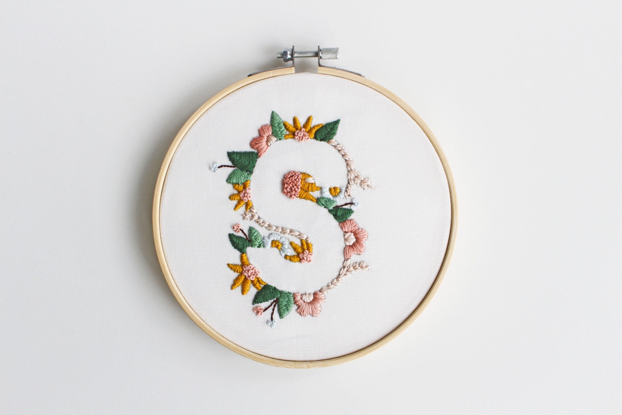 Kits & How To initial embroidery beginner's embroidery letter ...