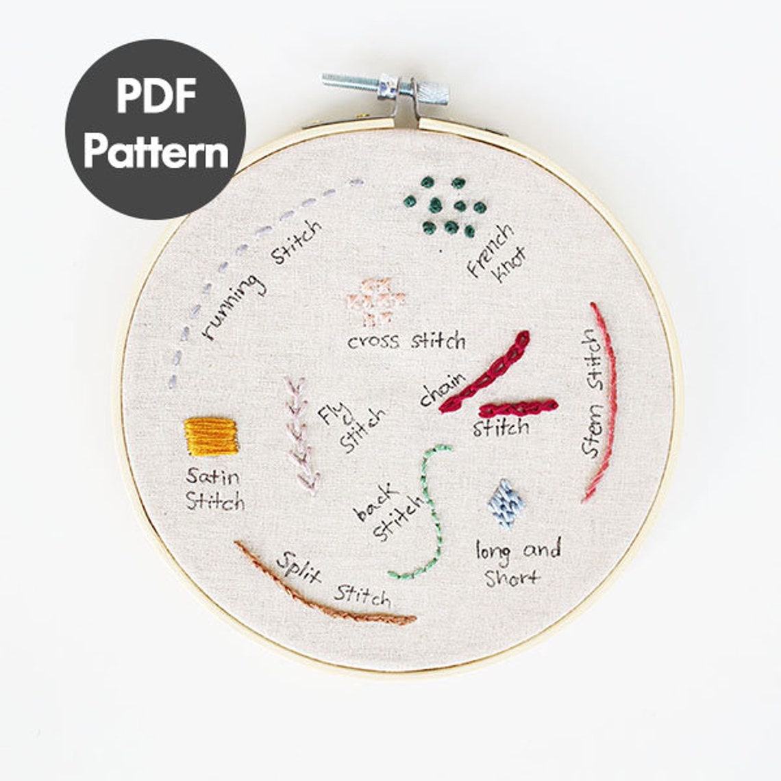Sampler Embroidery Pattern for Beginners - Etsy