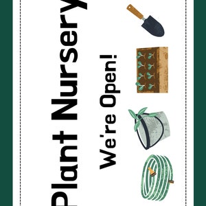 Garden Theme Dramatic Play Printables - Etsy