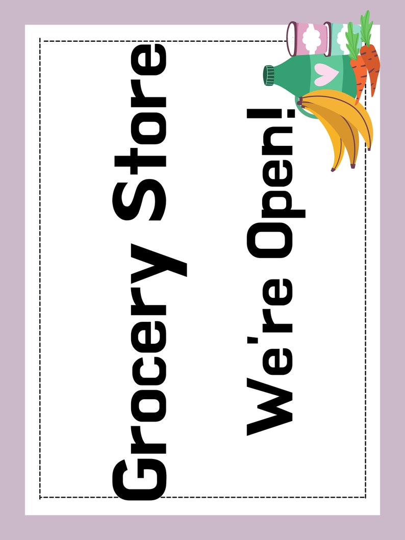 Grocery Store Theme Dramatic Play Preschool/prek - Etsy